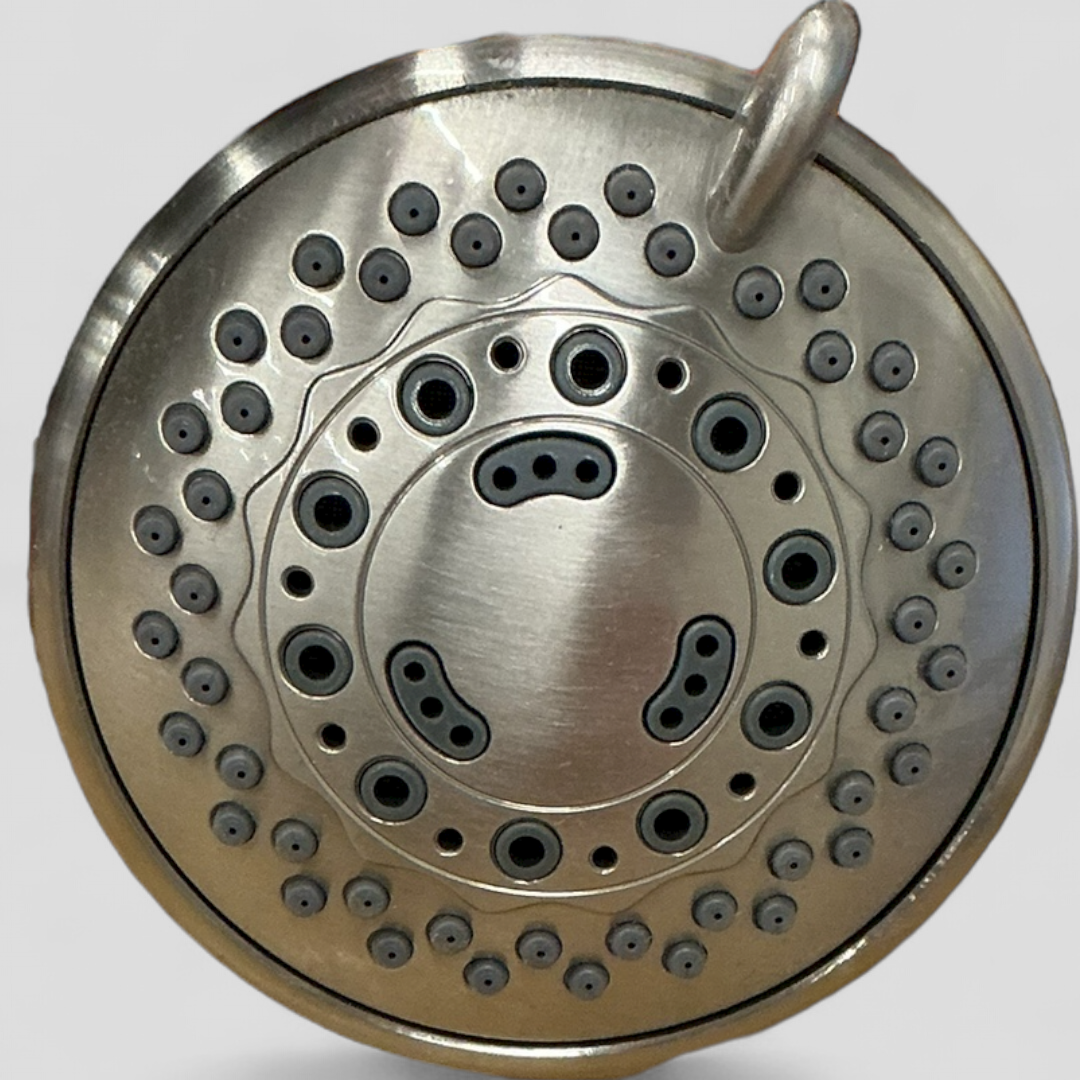 47474 Project Source Brushed\ Nickel Fixed Shower Head - Bud's Warehouse