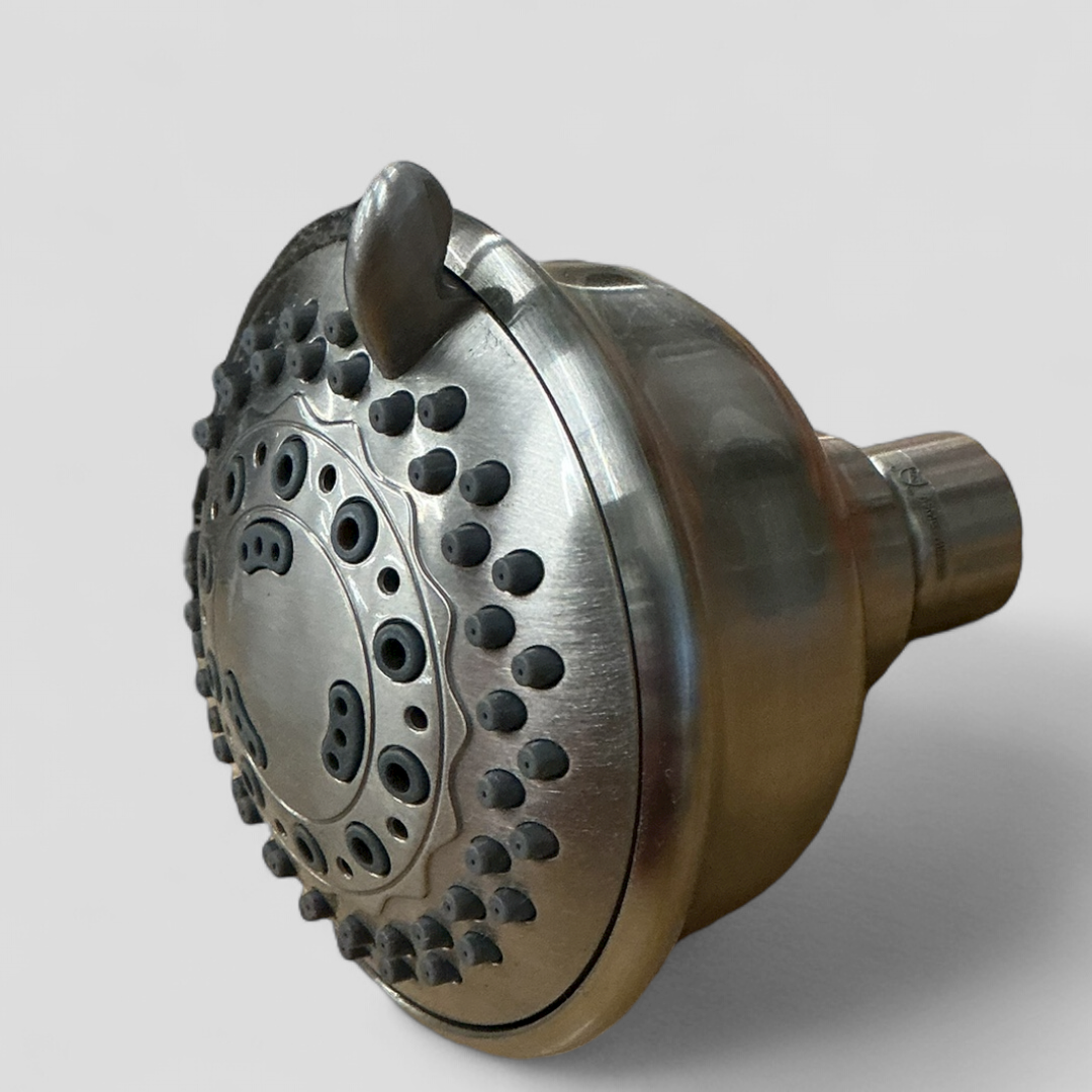 47474 Project Source Brushed\ Nickel Fixed Shower Head - Bud's Warehouse
