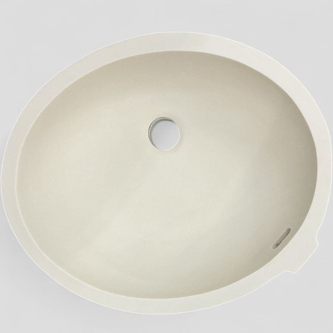 48239 Wilsonart Antique White Oval Bathroom Sink AV1512 - Bud's Warehouse