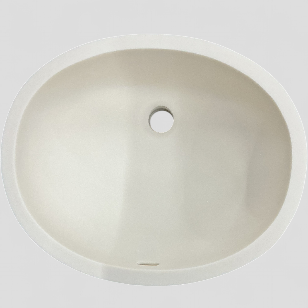 48241 Wilsonart Calm White Oval Bathroom Sink AV1613 - Bud's Warehouse