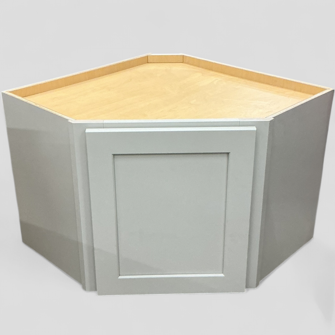 48487 Frost White Corner Diagonal Wall Cabinet 33.5"W - Bud's Warehouse