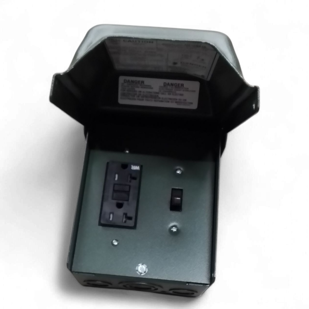 48971 GE 20 Amp 120 Volt Outdoor Power Outlet, Green - Bud's Warehouse