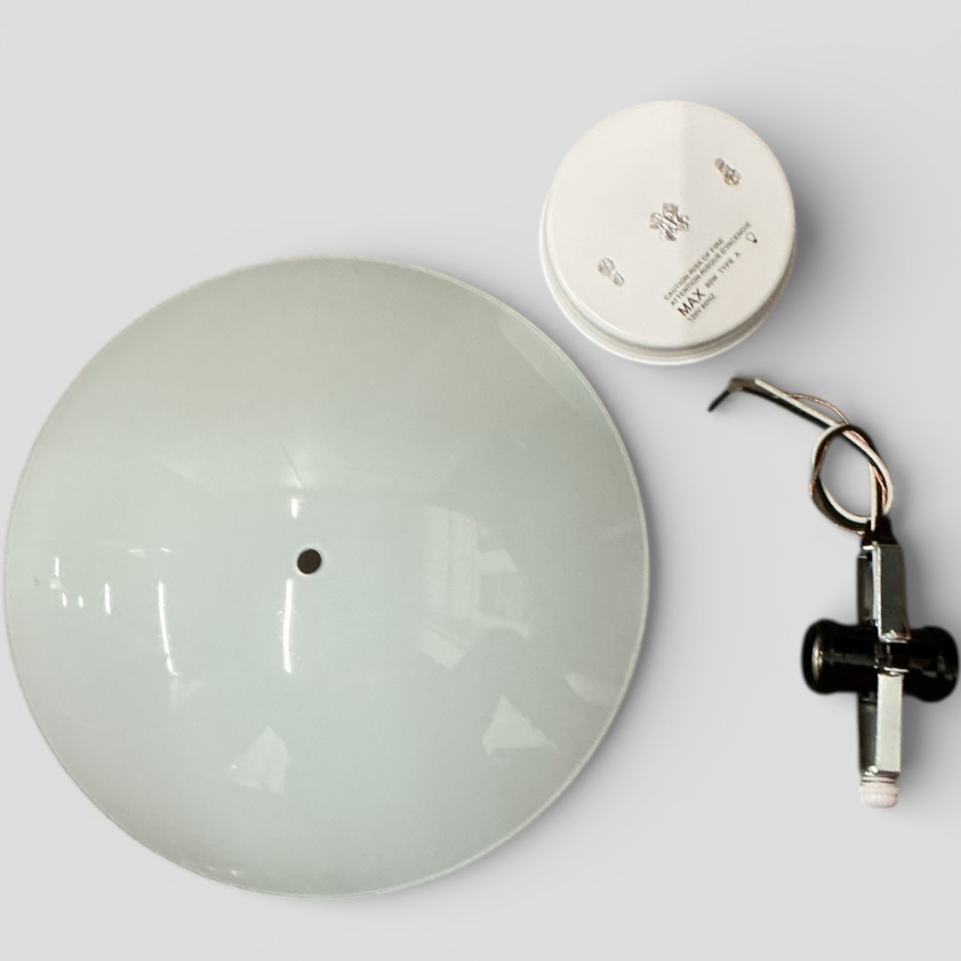 49781 White Round 2-Light Flush Mount Light - Bud's Warehouse