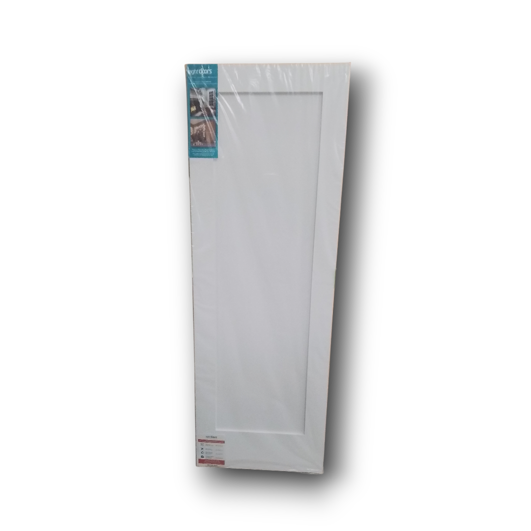 50047 White 1-panel Smooth MDF Slab Door 28" x 80" - Bud's Warehouse
