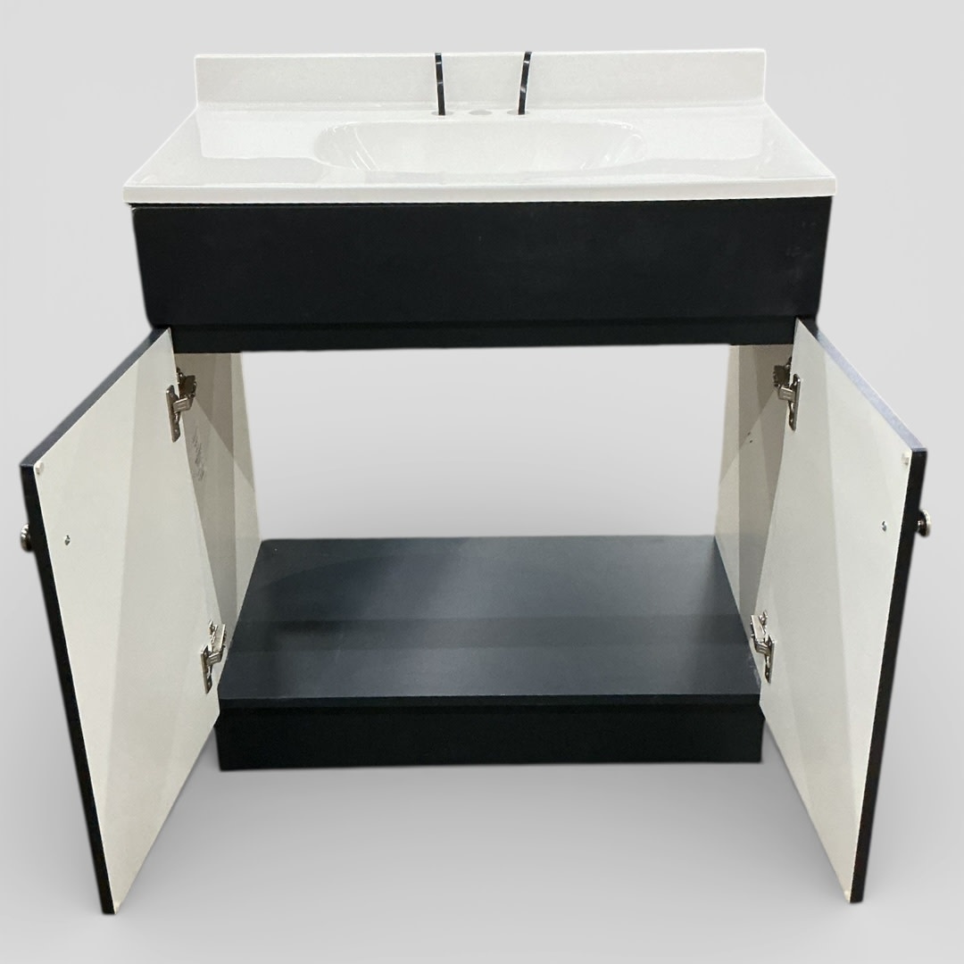 50146 Dover 30" Navy Blue Bathroom Vanity - Bud's Warehouse