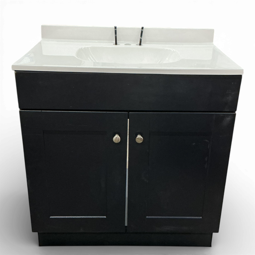 50146 Dover 30" Navy Blue Bathroom Vanity - Bud's Warehouse