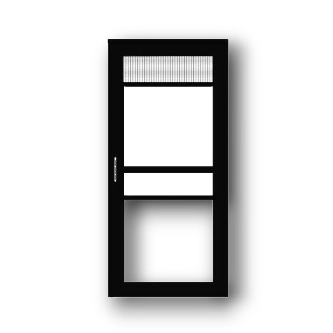 50216 Black Aluminum Storm Door 36-in x 81-in - Bud's Warehouse