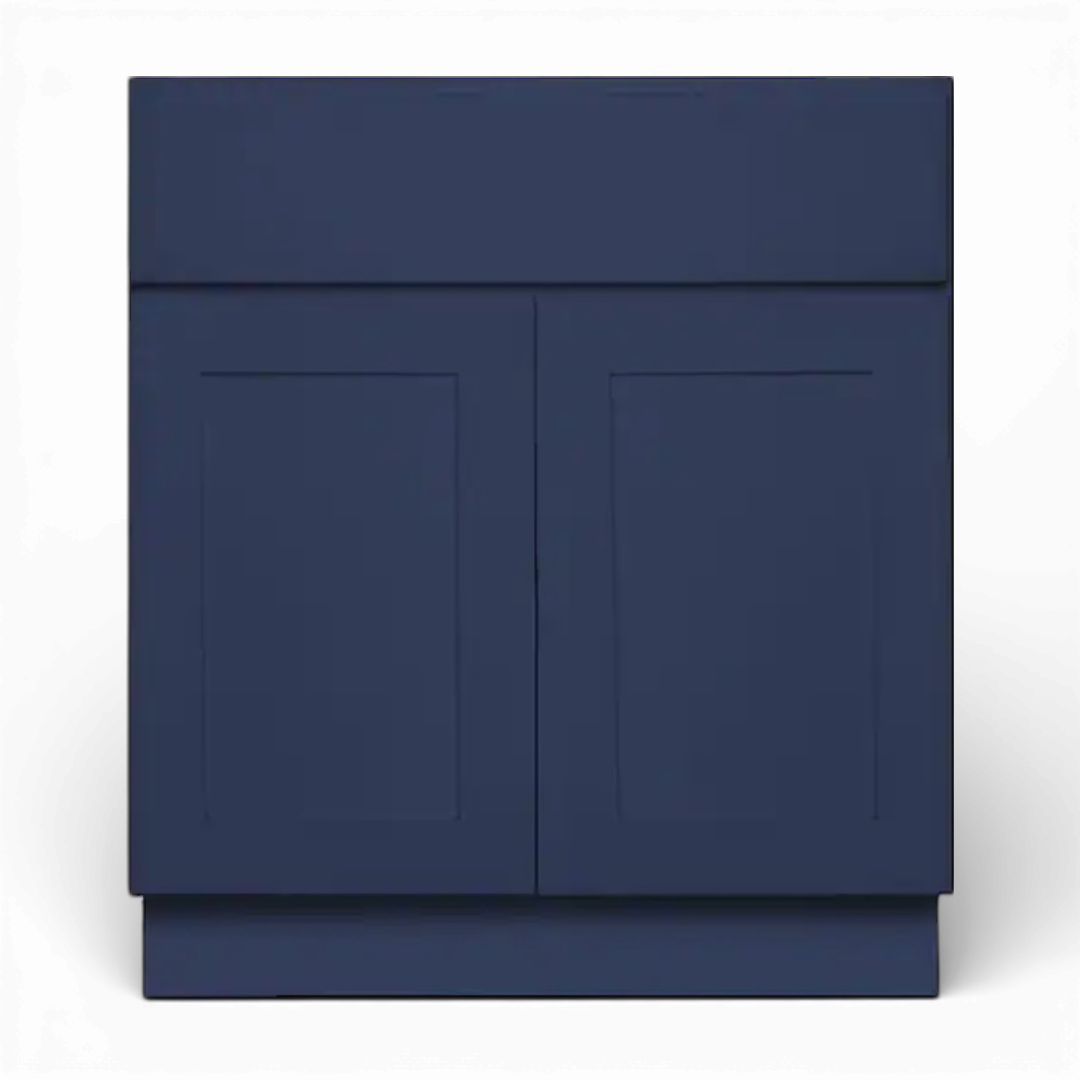 50220 Creston Navy Blue Sink Base Cabinet 30"W - Bud's Warehouse