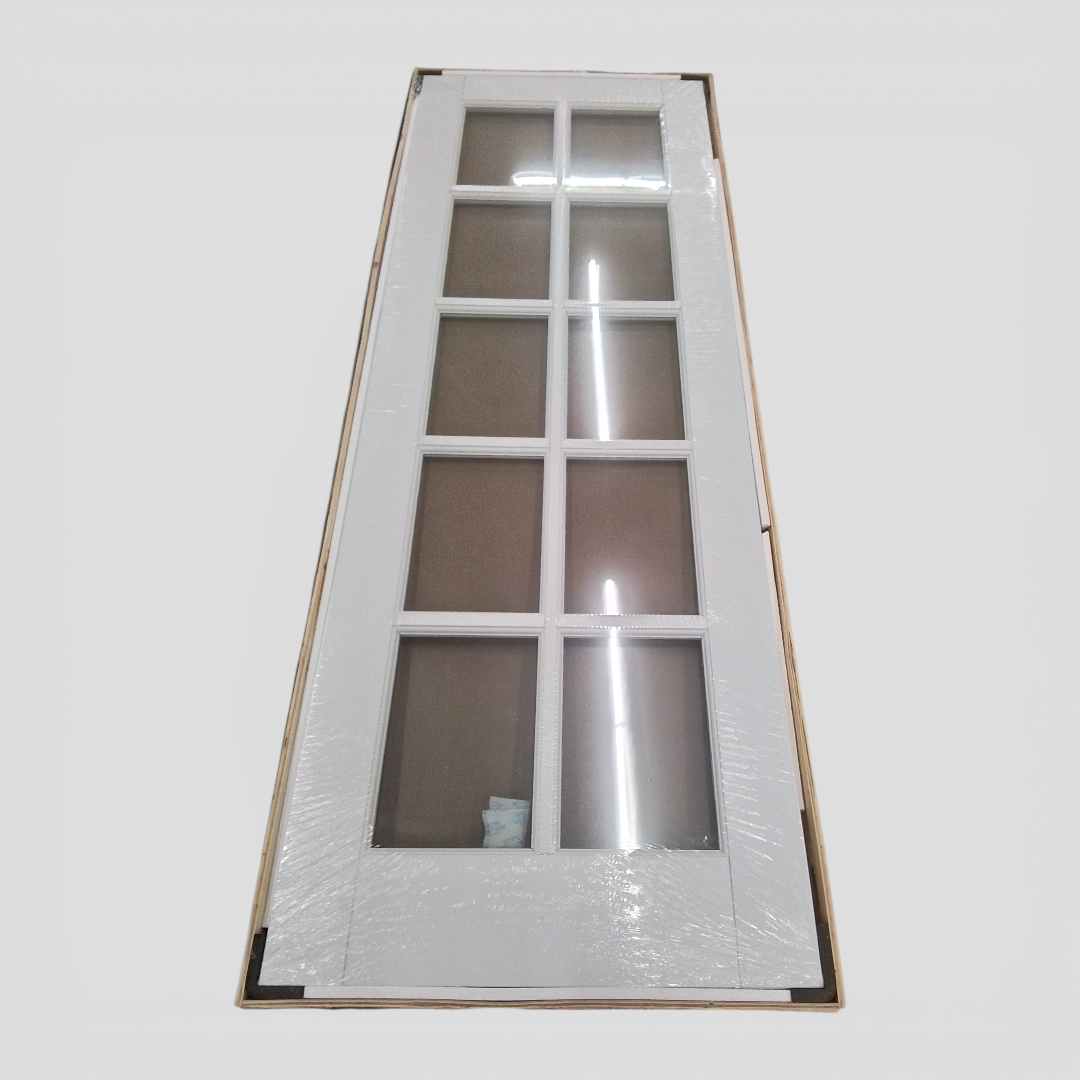 50270 White MDF 10-lite Clear glass Interior Door 28"W - Bud's Warehouse
