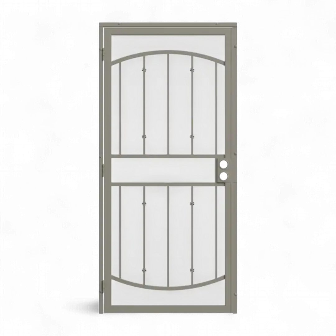 50306 36" x 96" Almond Steel Security Screen Door - Bud's Warehouse