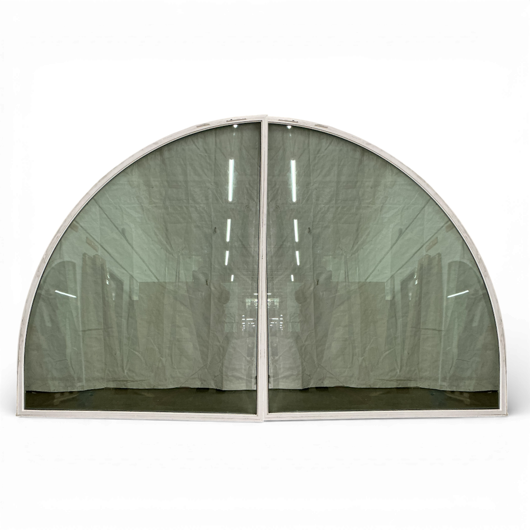 50340 White Vinyl Half Moon Fixed Window 71" x 59.5" - Bud's Warehouse