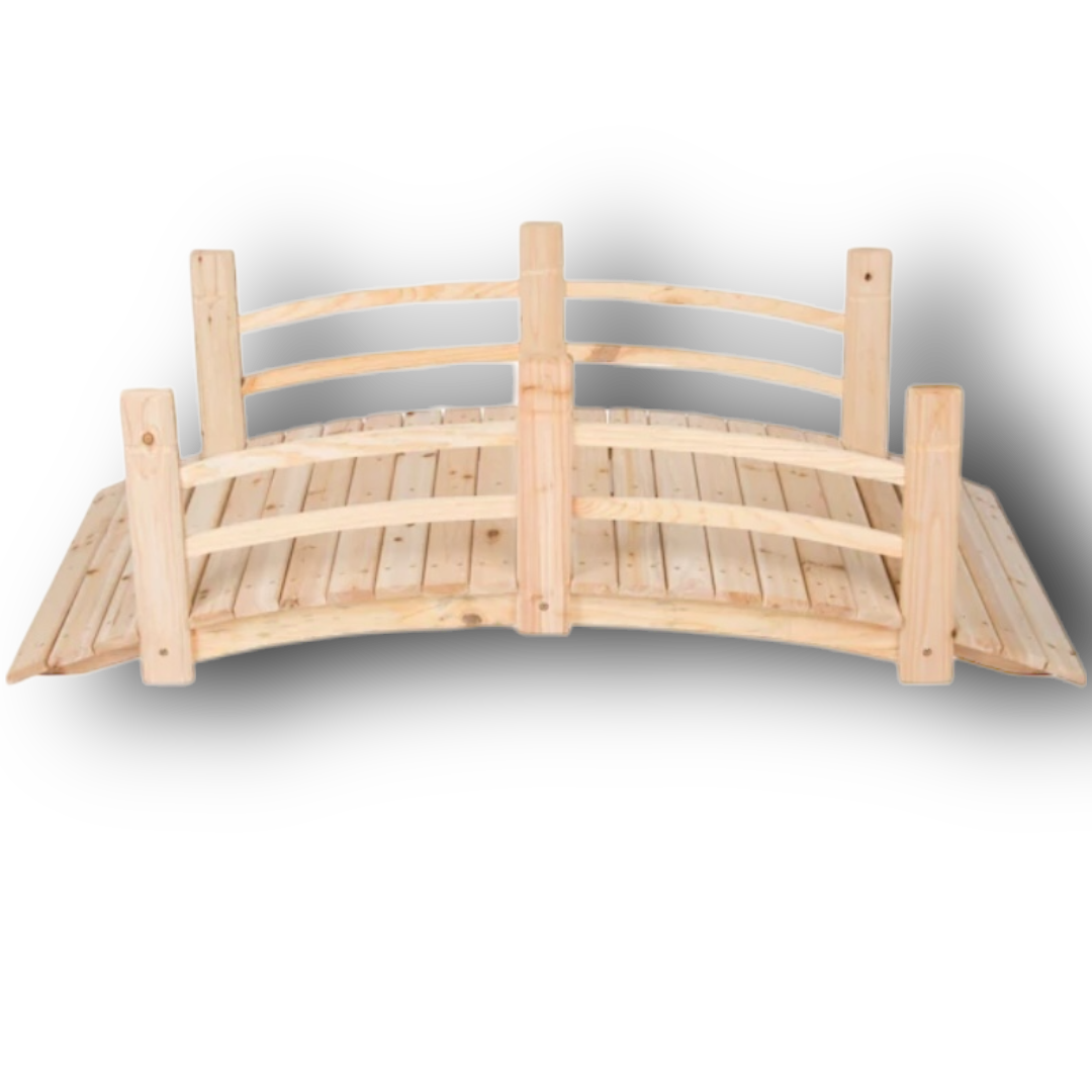 50500 5' Natural Cedar Garden Bridge - Bud's Warehouse