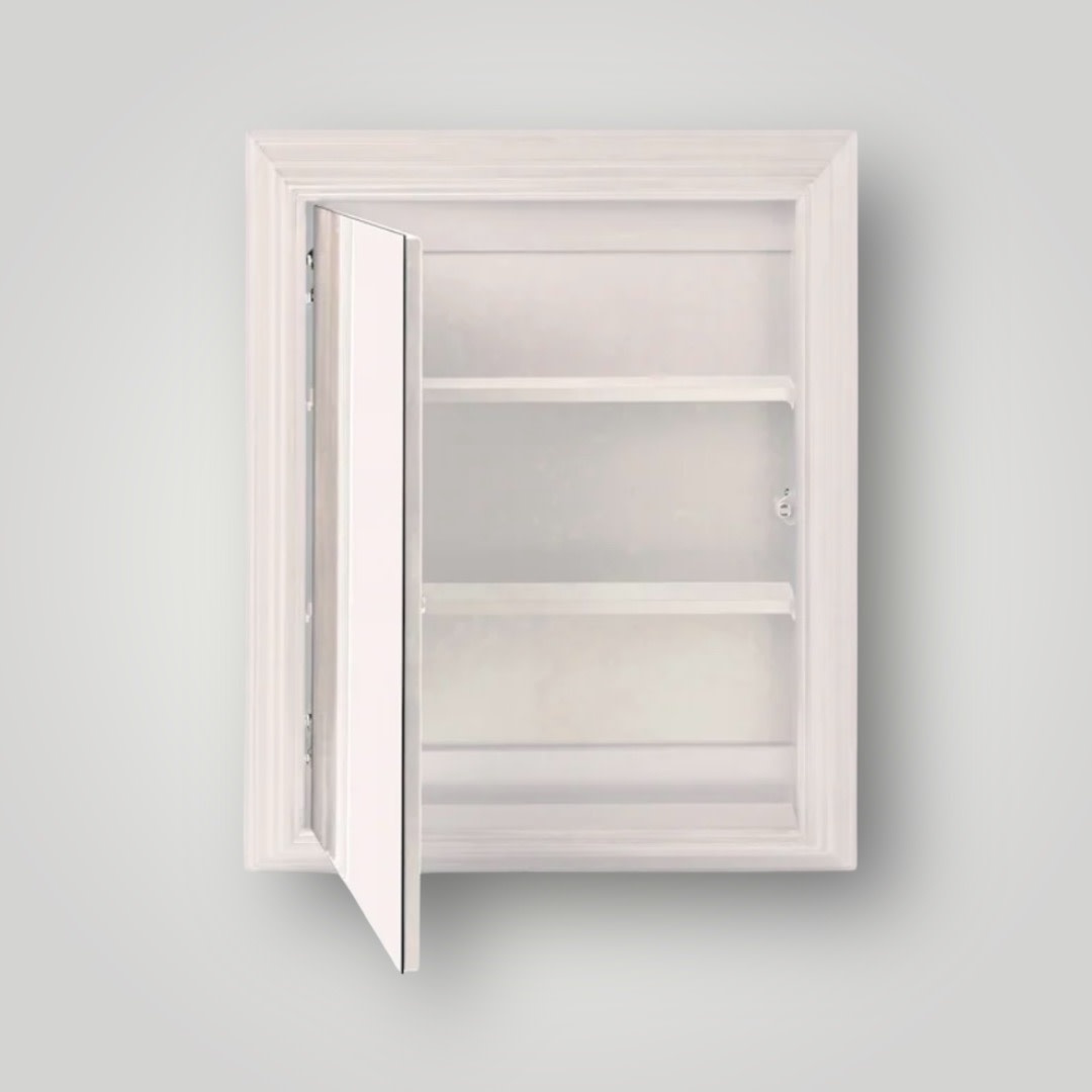 50641 White Fog Free Mirror Medicine Cabinet - Bud's Warehouse