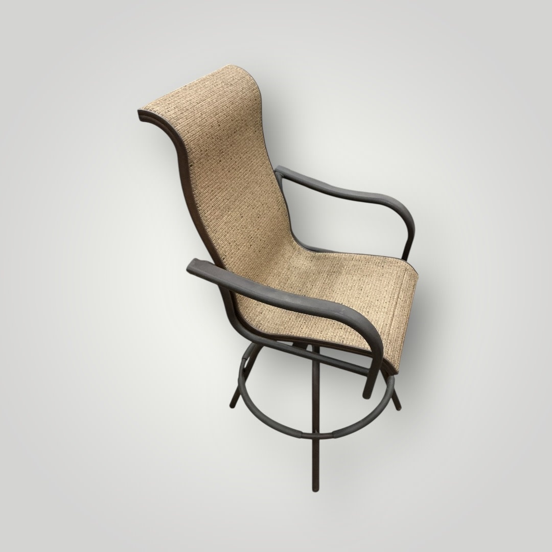 50799 Brown Sling Swivel Patio Chairs 2-pk - Bud's Warehouse