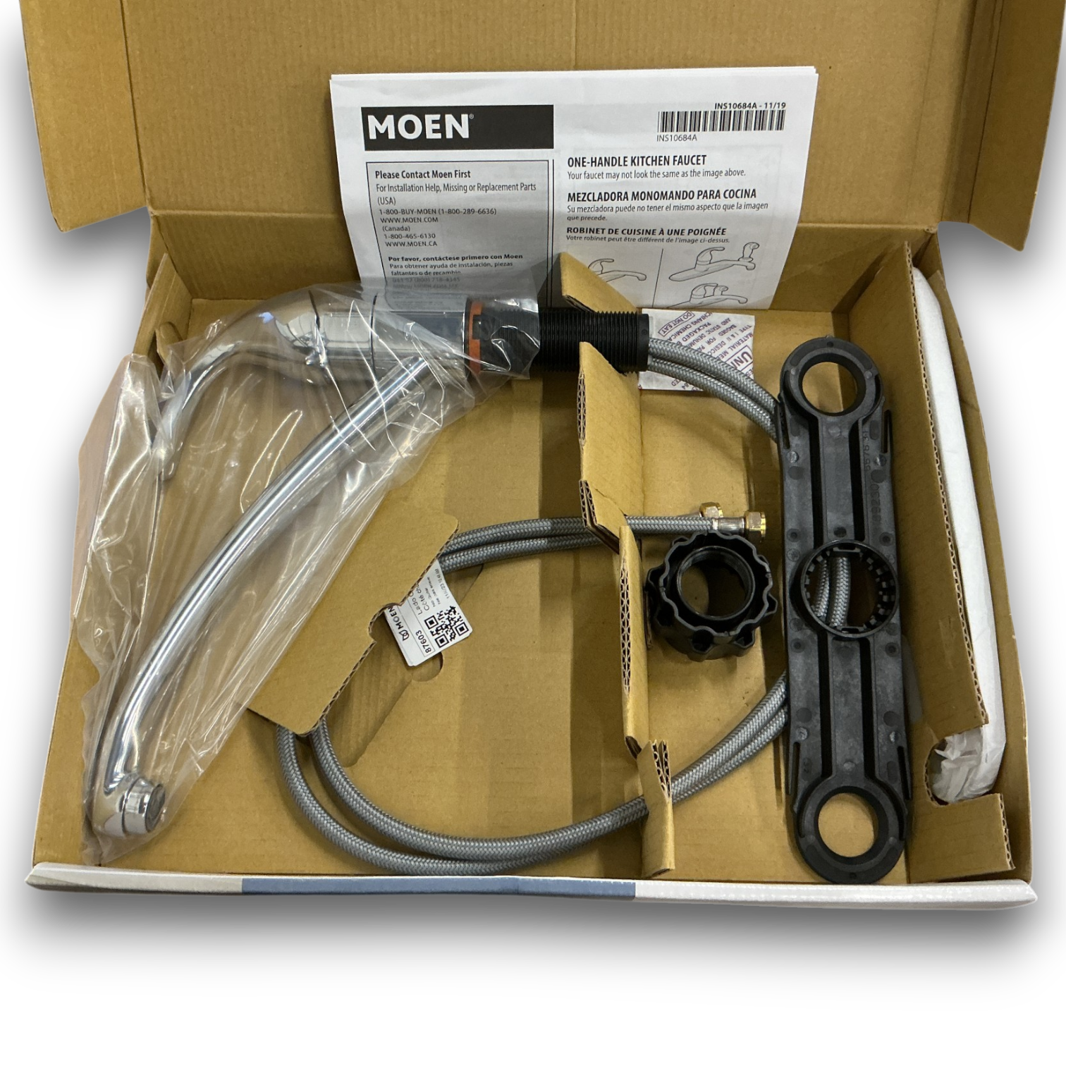 54369 Adler Chrome Single Handle Kitchen Faucet - Buds Warehouse