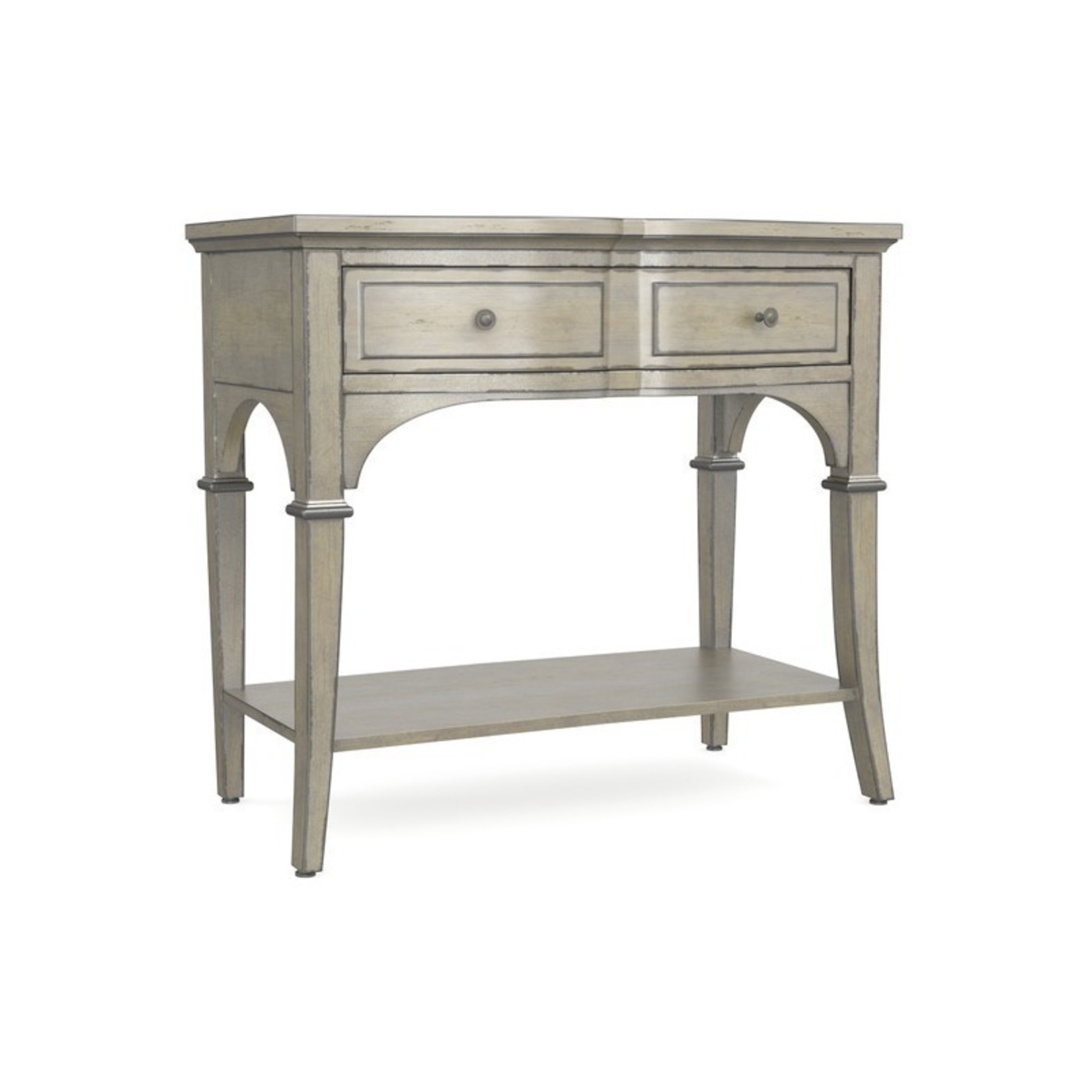 BASSETT LEG NIGHTSTAND CLASSIC BRONZE - Swans Fine Home