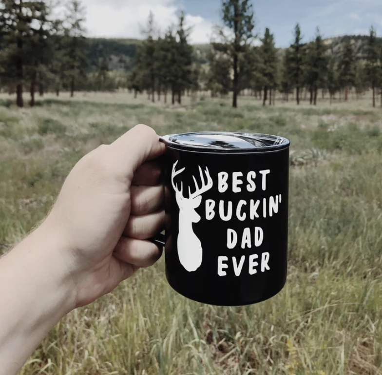 Insulated Mug Best Buckin Dad Black Oak And Ivory Collective