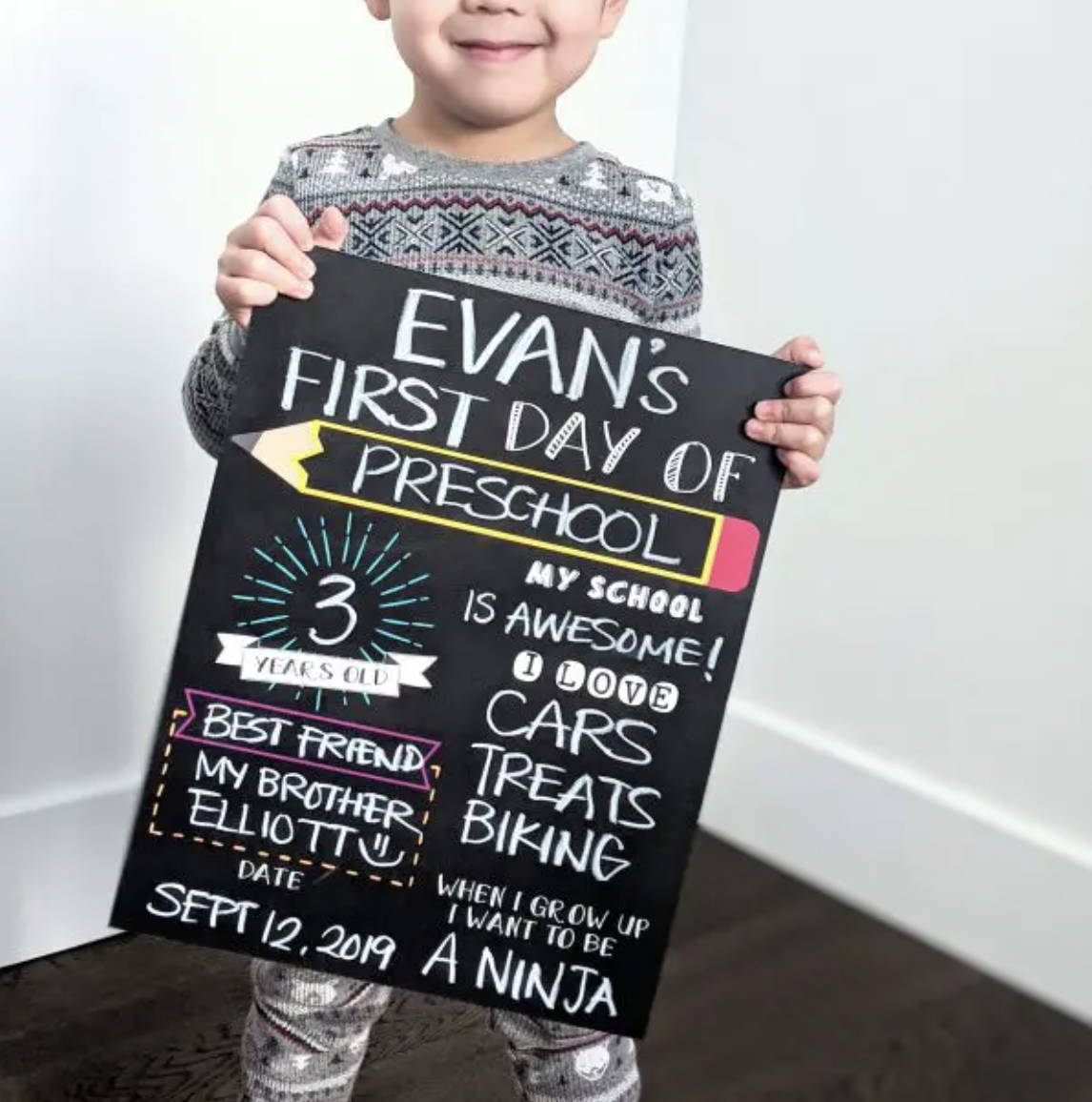 First Day Of Preschool Sign Ideas