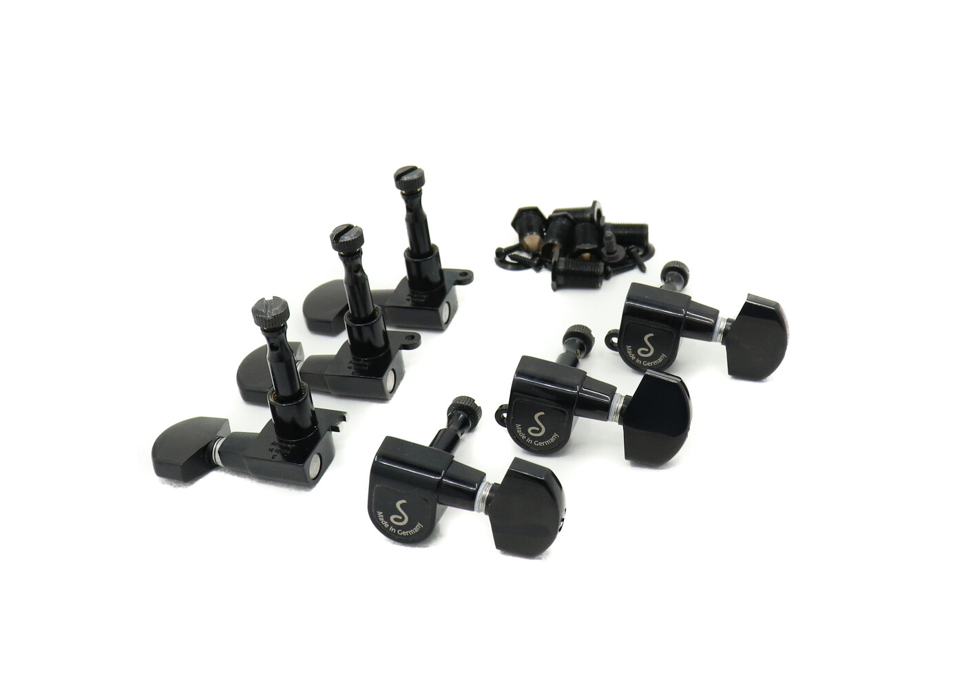 Schaller M6 Locking Tuner Set - Black - John Mann's Guitar Vault