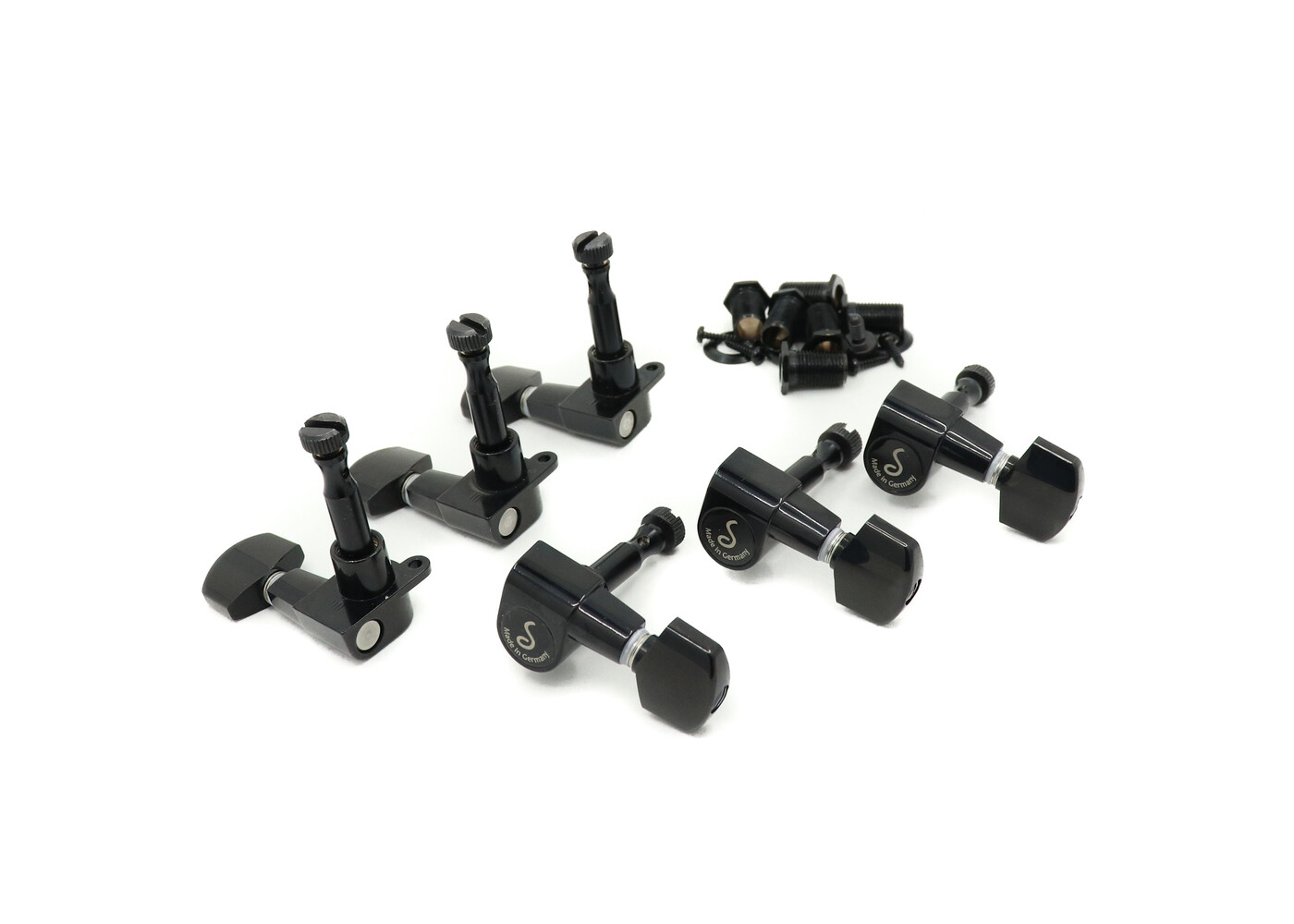 Schaller M6 Mini Locking Tuner Set - Black - John Mann's Guitar Vault