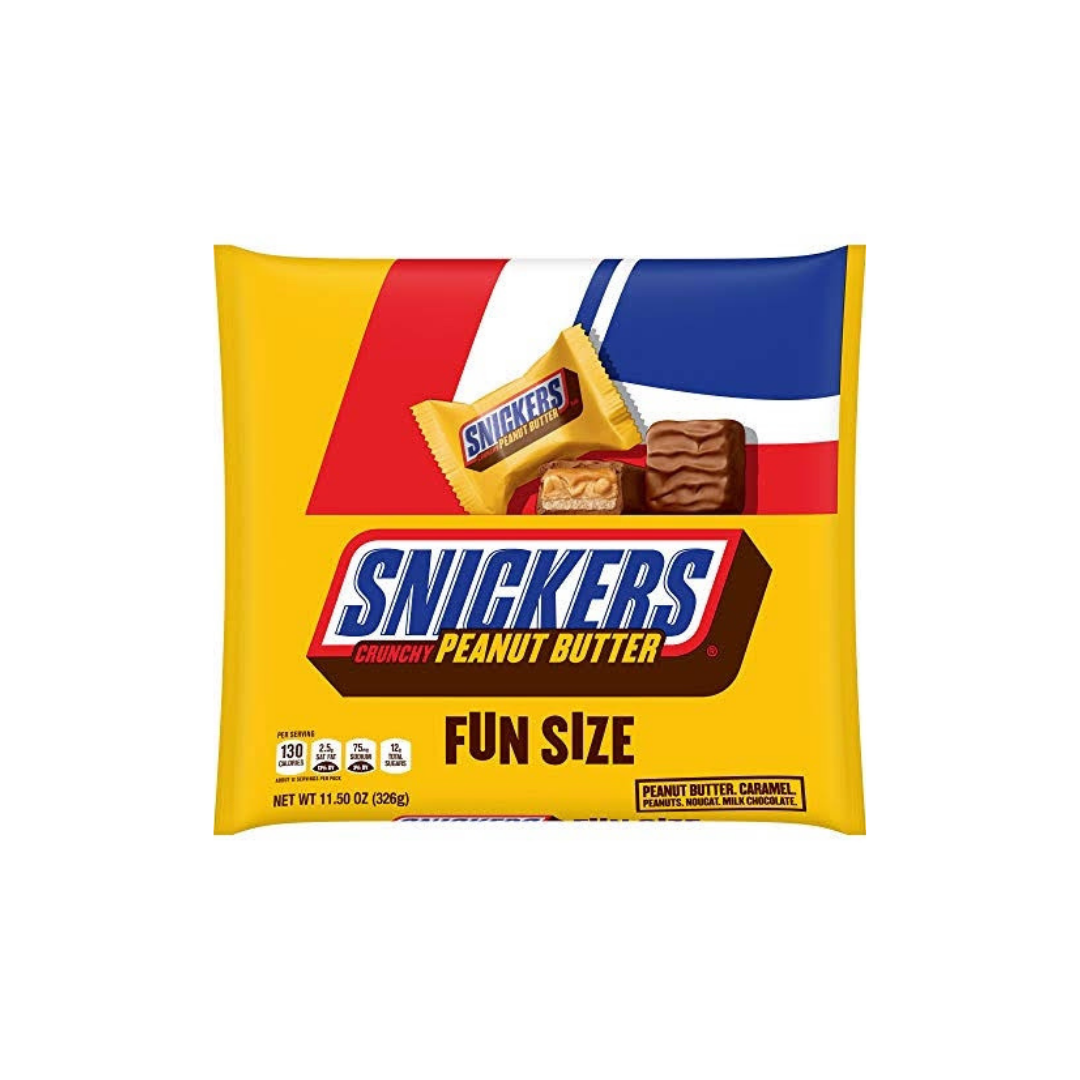 Snickers Crunchy Peanut Butter Fun Size - Valentina's Party World ...