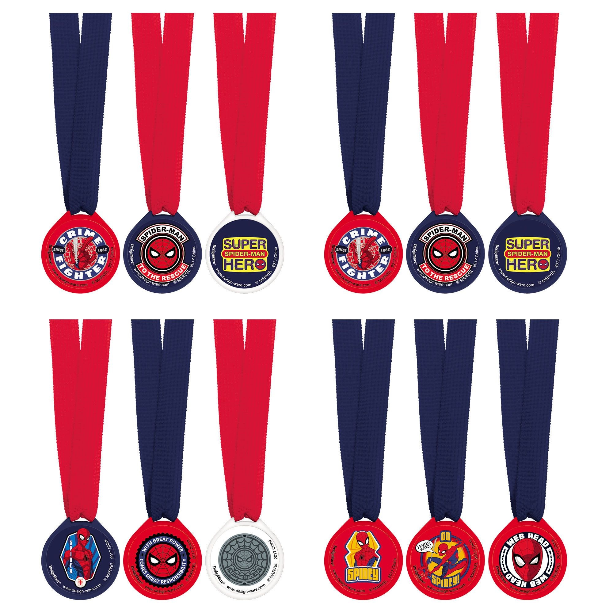 Spider-Man Award Medals - Valentina's Party World - Dulceria ...