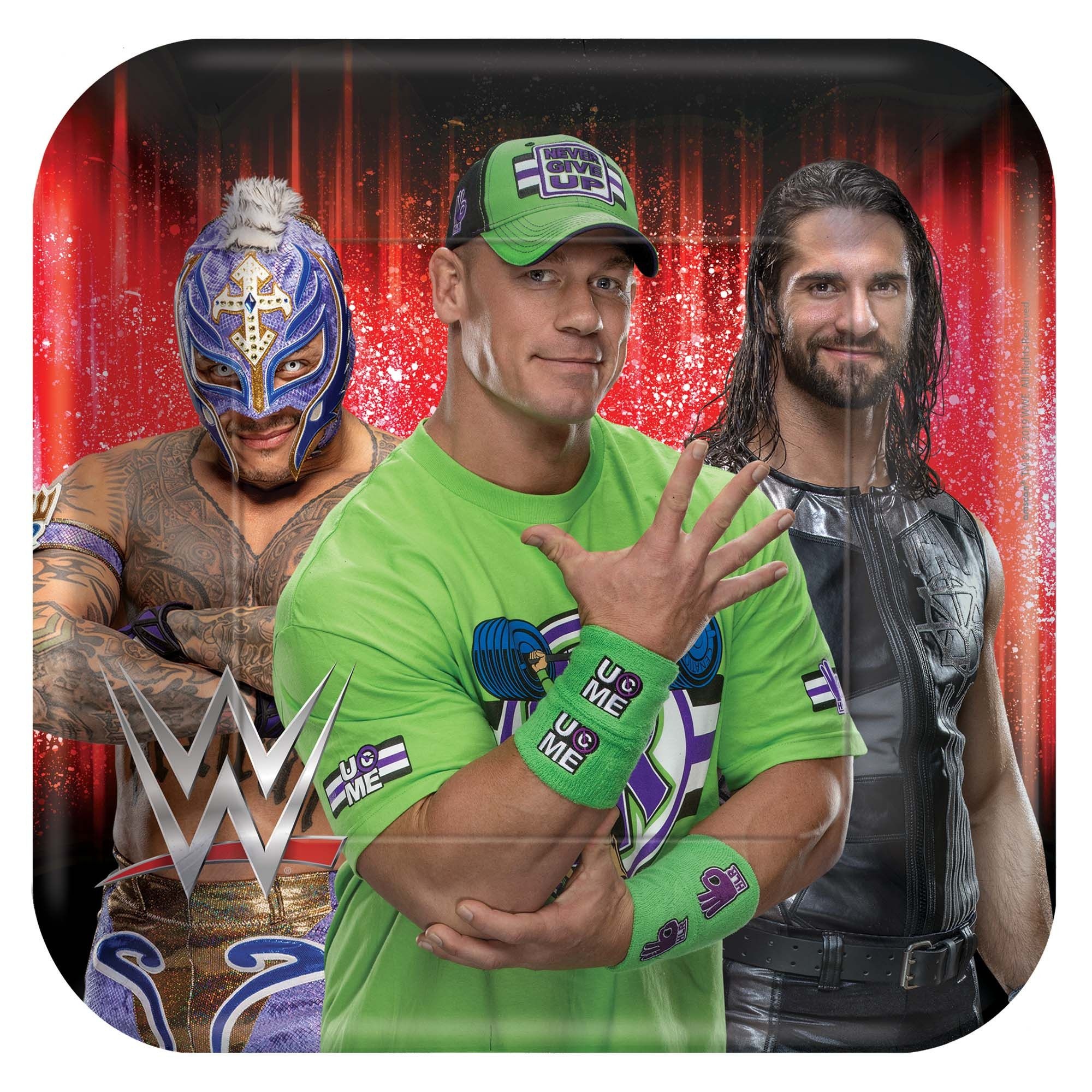 WWE Square Plates - Valentina's Party World - Dulceria Importaciones ...
