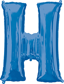 32" Letter H Blue - Valentina's Party World