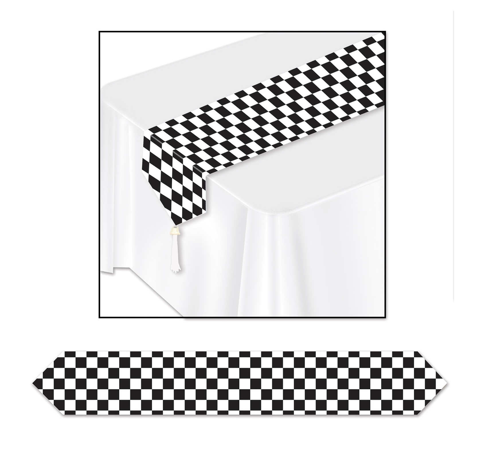 Checkered Table Runner - Valentina's Party World - Dulceria ...
