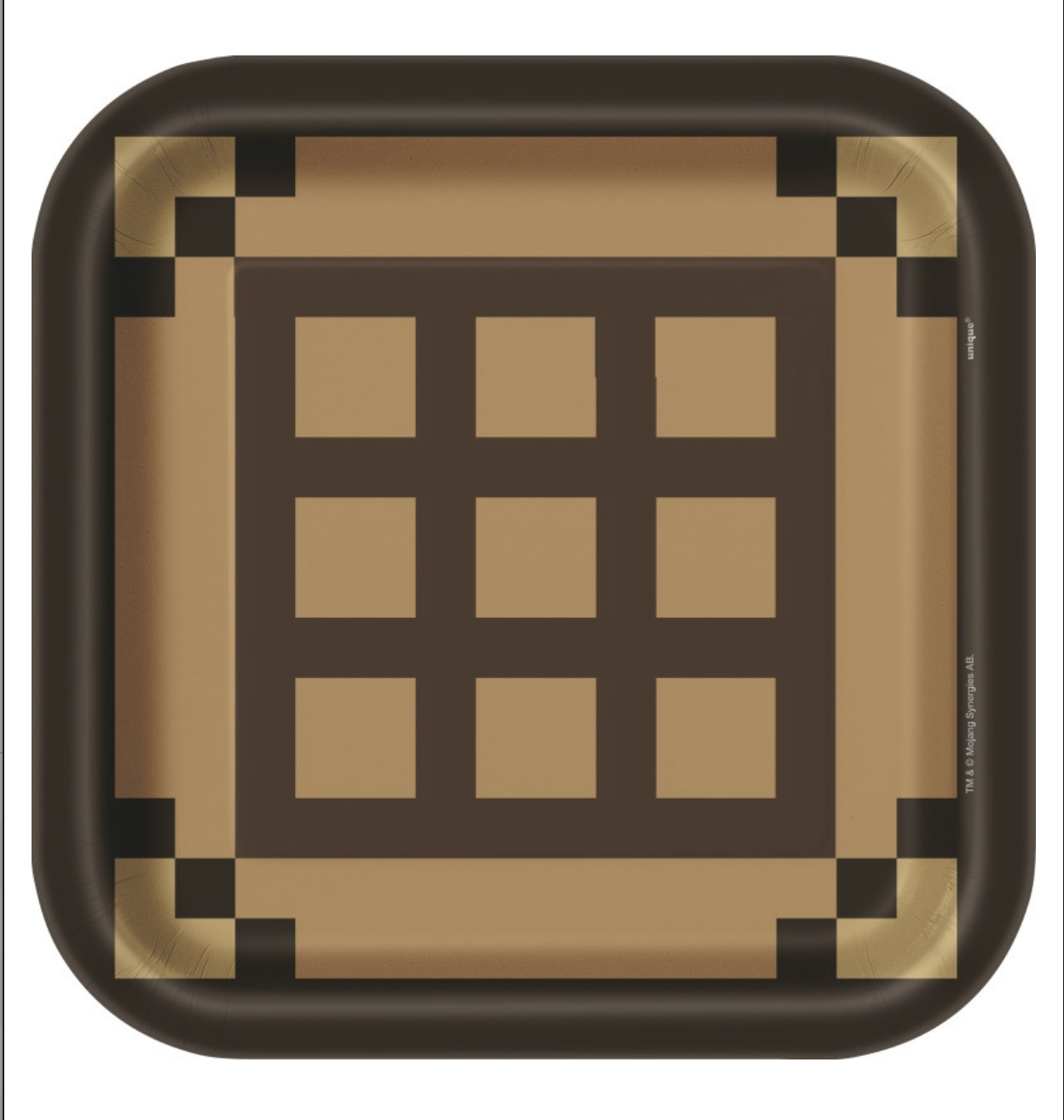 Minecraft Square 9" Plates - Valentina's Party World