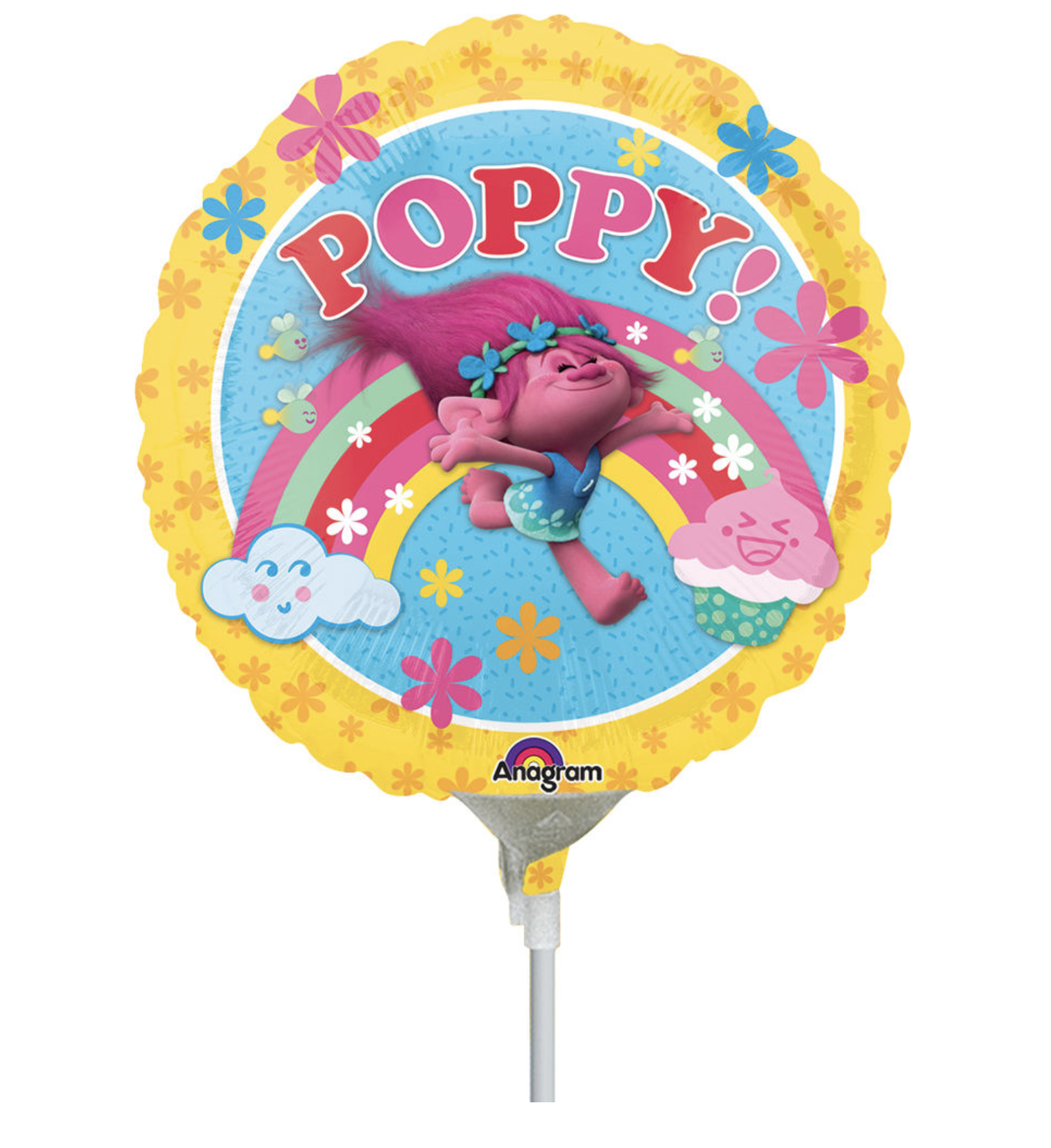 Anagram Air Filled 9" Poppy Trolls Balloon - Valentina's Party World ...