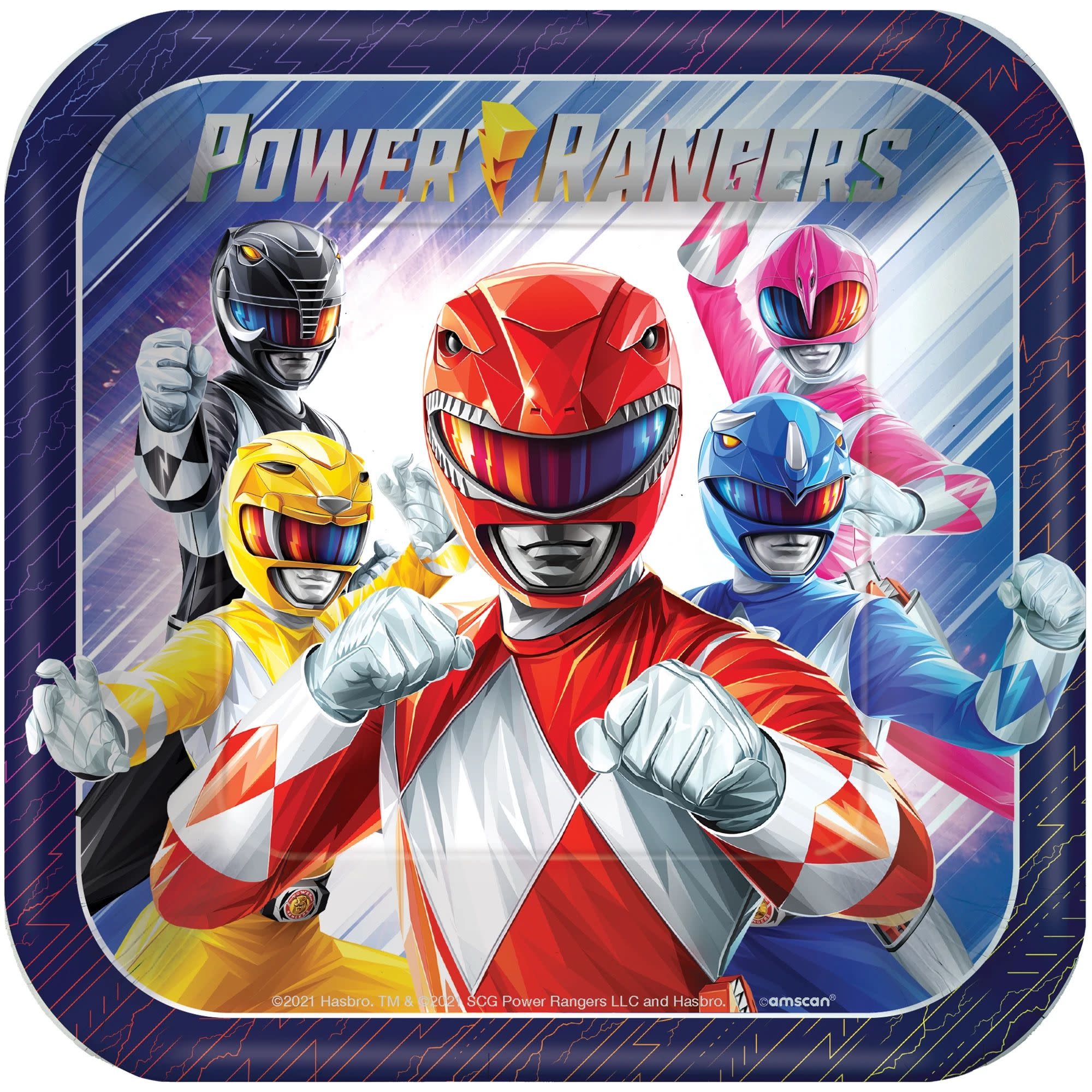 Power Ranger Plates - Valentina's Party World - Dulceria Importaciones ...