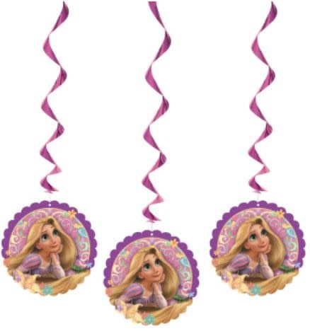 Rapunzel Hanging Swirl Decorations 3pcs - Valentina's Party World ...