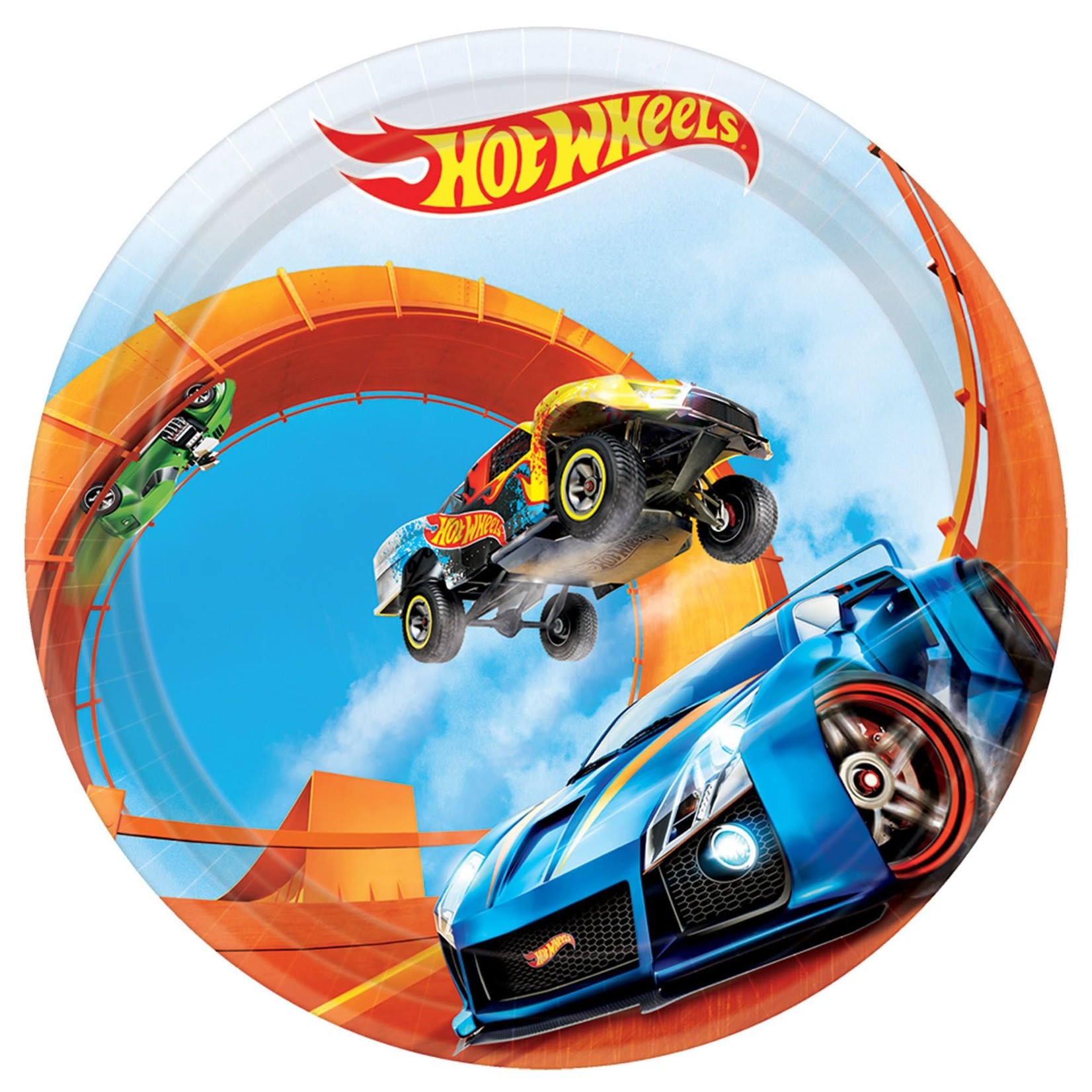 Hot Wheels Round Plates - Valentina's Party World
