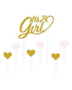 Its a Girl Cake Topper - Valentina's Party World - Dulceria ...