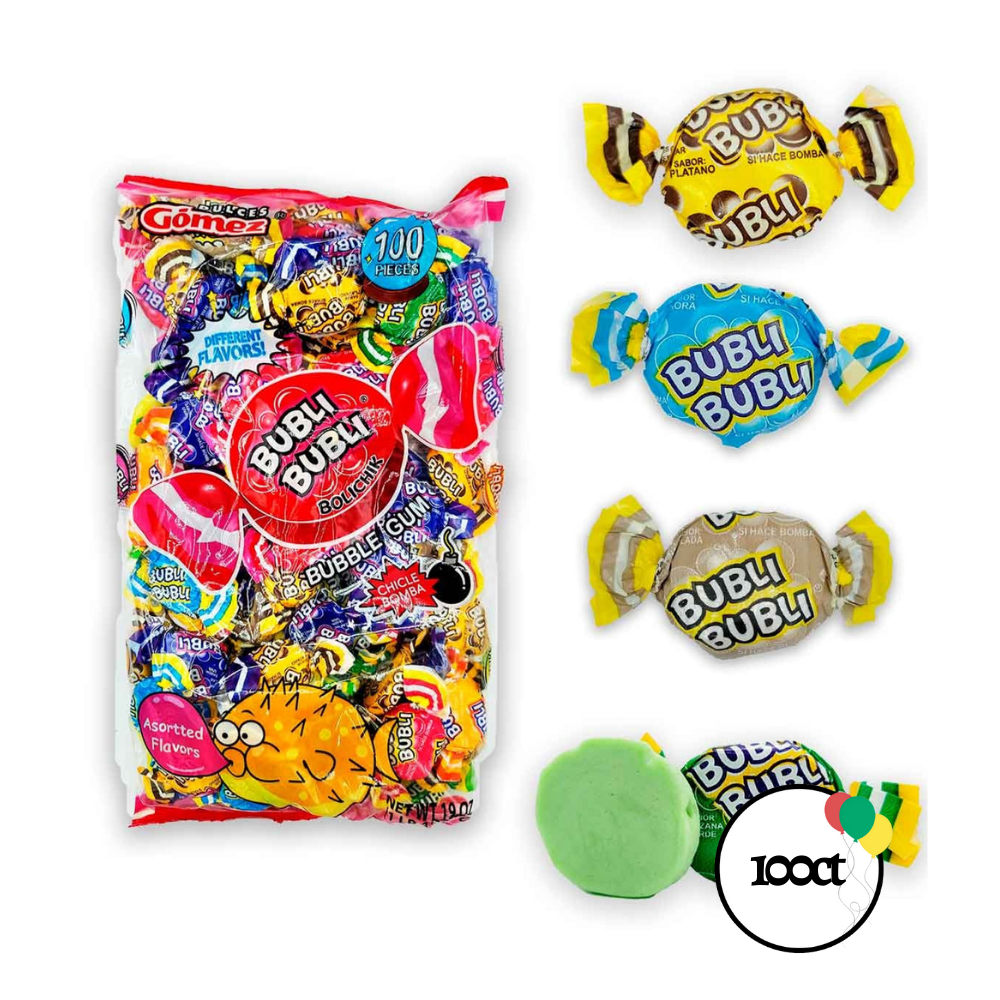 Bubli Bubli Assorted Flavors 100pcs - Valentina's Party World ...