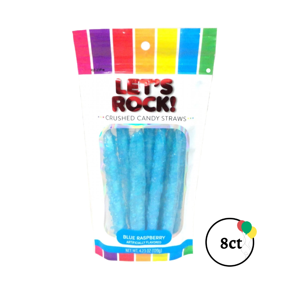 Let's Rock Blue Raspberry 8ct - Valentina's Party World - Dulceria ...