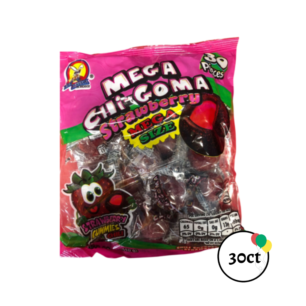Azteca Chi-Goma Fresa Bag 30ct - Valentina's Party World - Dulceria ...