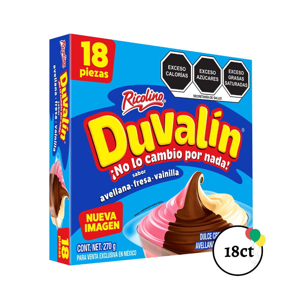 Ricolino Duvalin Hazelnut, Strawberry, and Vanilla - Valentina's Party ...