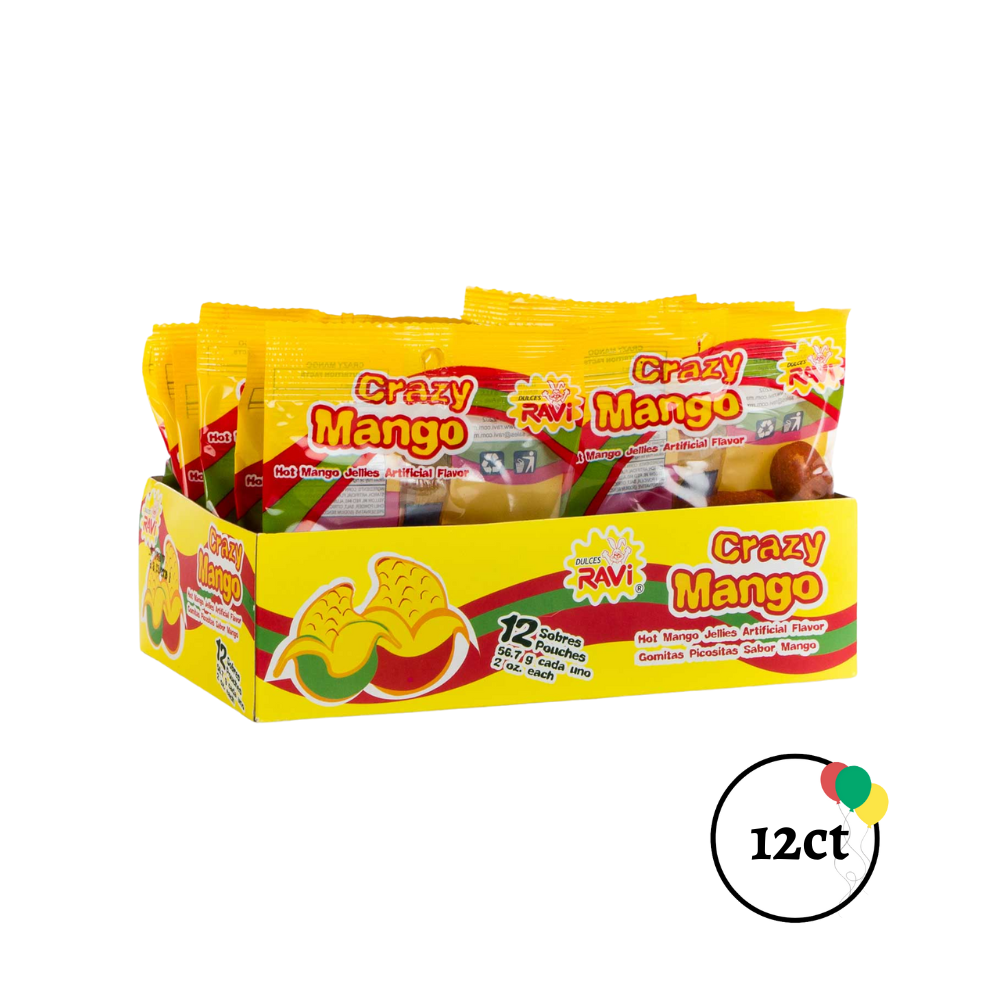 Dulces Ravi Gomitas 12ct Crazy Mango - Valentina's Party World - Dulceria Importaciones Valentinas