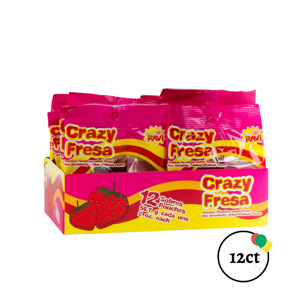 Dulces Ravi Gomitas 12ct Crazy Strawberry - Valentina's Party World ...