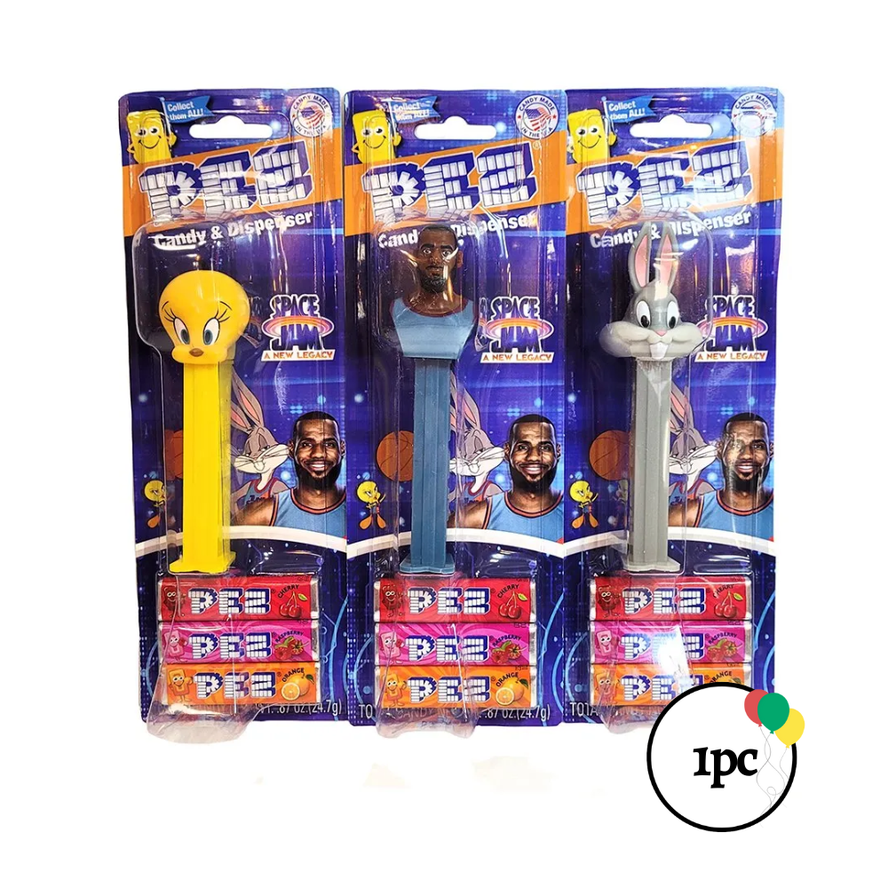 PEZ Space Jam Candy & Dispenser .87oz - Valentina's Party World ...