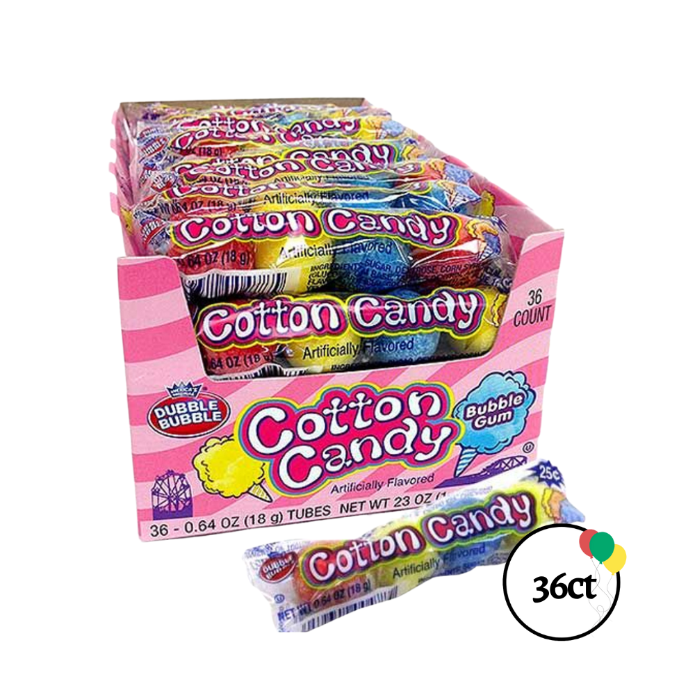 Dubble Bubble Cotton Candy 36ct - Valentina's Party World - Dulceria ...