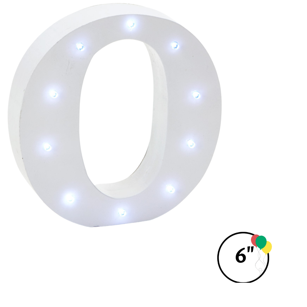 Wooden Vintage LED Marquee Freestanding Letter O - White - Valentina's ...