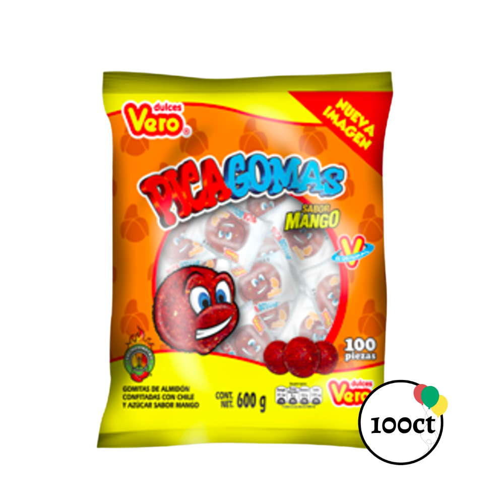 Pica Goma 100ct Mango - Valentina's Party World - Dulceria ...