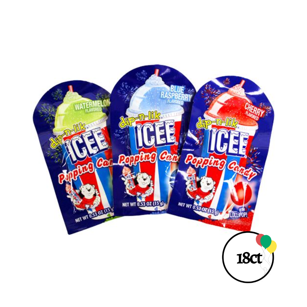 Dip-n-Lik ICEE Popping Candy 18ct. - Valentina's Party World - Dulceria ...