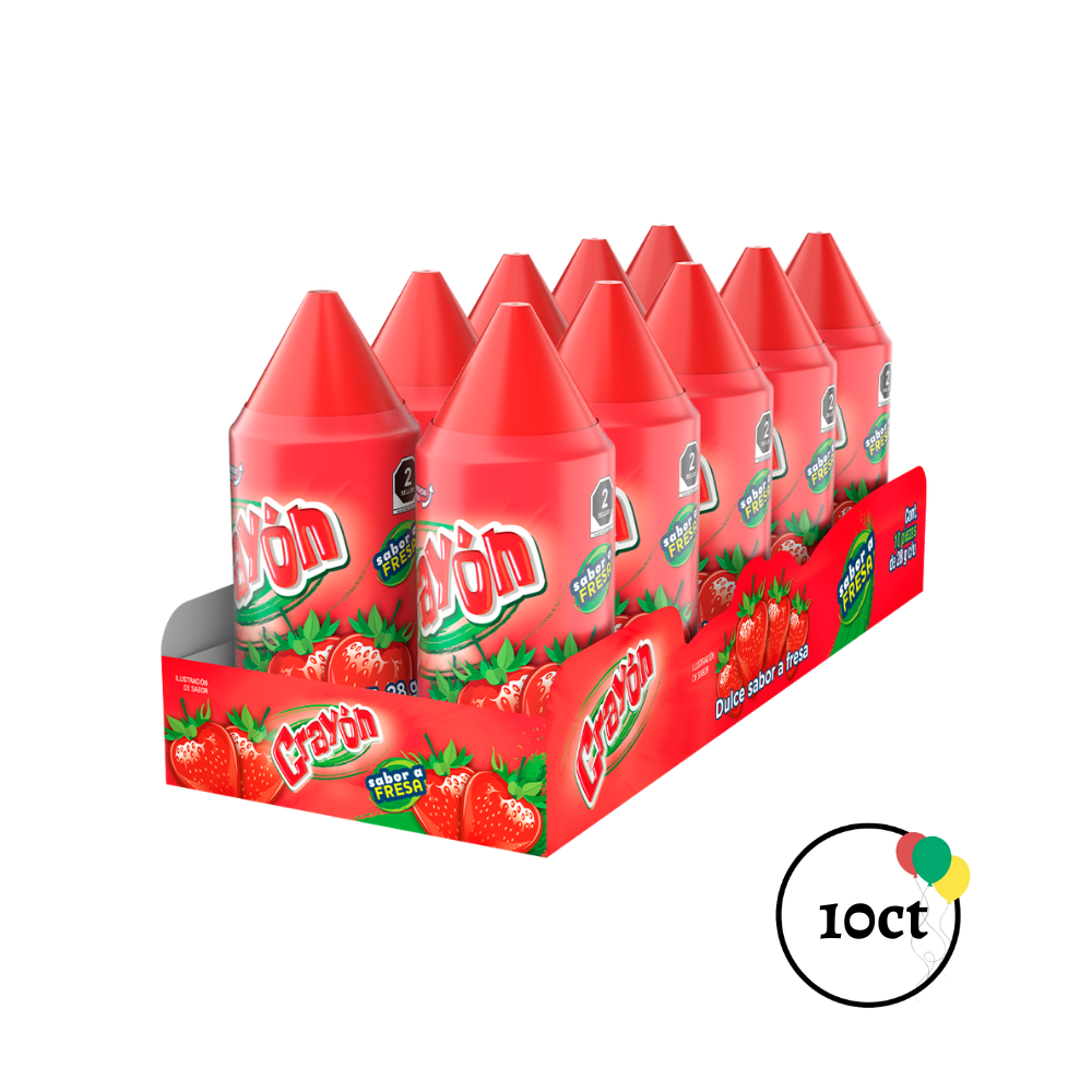 Crayon Sabor Fresa - Valentina's Party World - Dulceria Importaciones ...