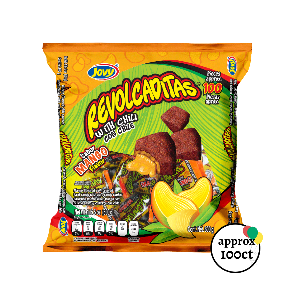 Jovy Revolcaditas Mango Con Chile 100ct. - Valentina's Party World ...
