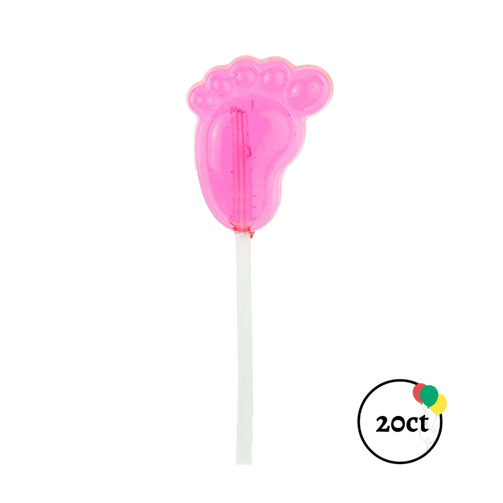 Candy Lollipop Feet Pink 20pcs - Valentina's Party World - Dulceria ...