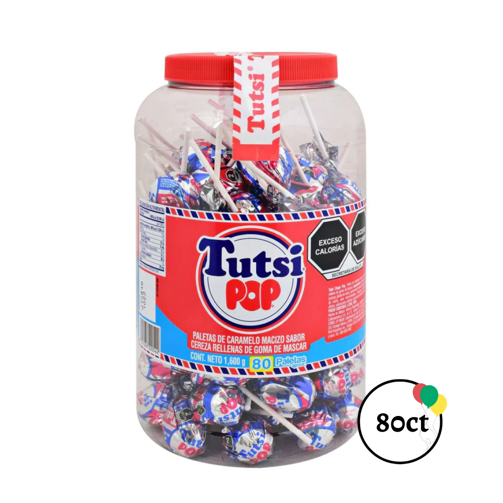 Tutsi Pop 80ct Pop Jar - Valentina's Party World - Dulceria ...